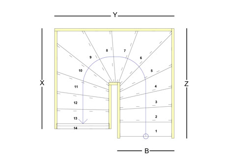 Mål selv trappen og trappe beregner - WOOD STEP